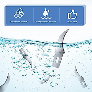 #28 Heavy Duty Concave Carving Hobby Blade, Carbon Steel Knife Blades for Craft Knives Chiseling, Shaving or Cutting Layers, 100 Pieces (Pointed Style,1.77 x 0.35 Inch)