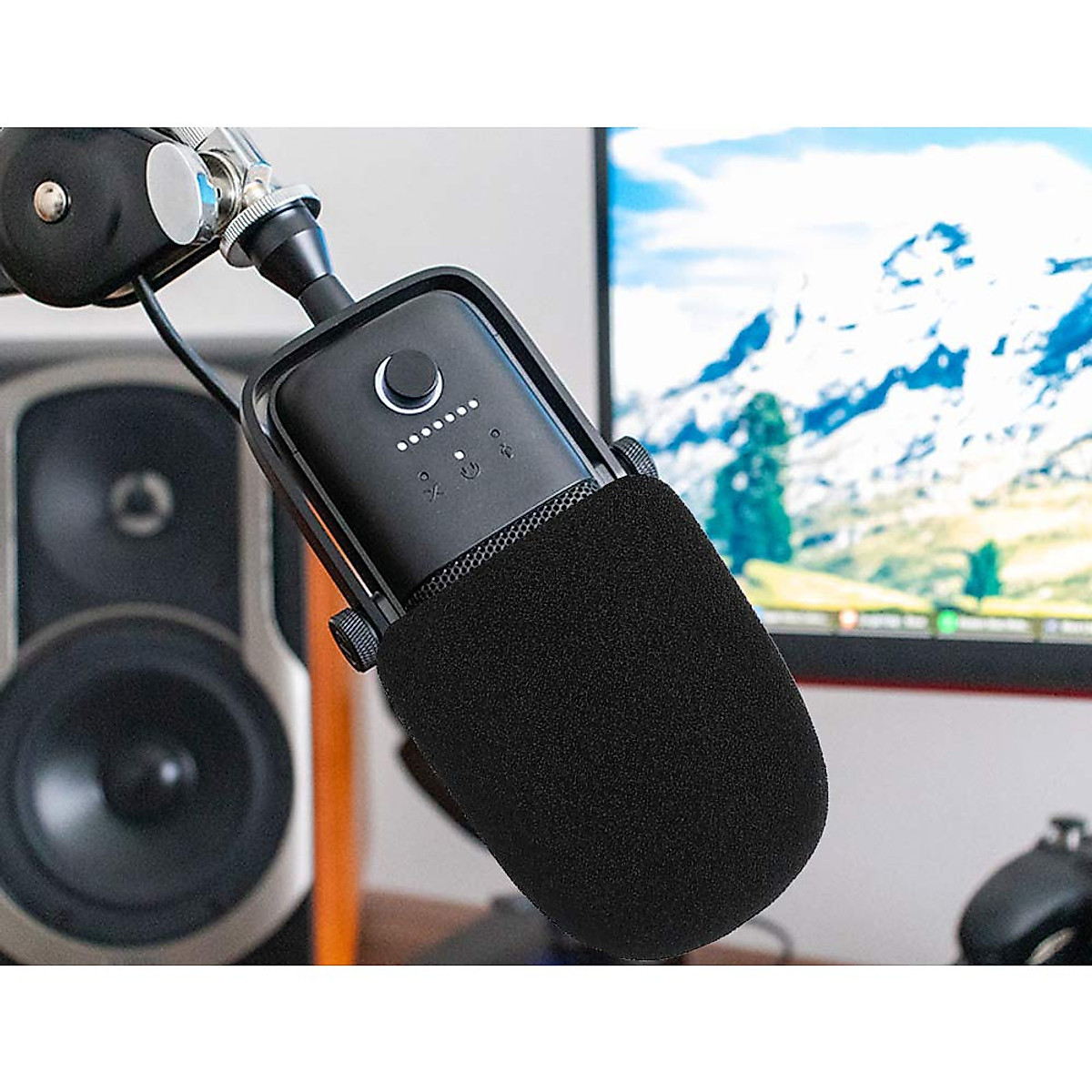 Microphone Pop Filter - Mic Foam Windscreen Cover Compatible with Elgato Wave:3 Premium USB Condenser Microphone to Blocks Out Plosives by YOUSHARES