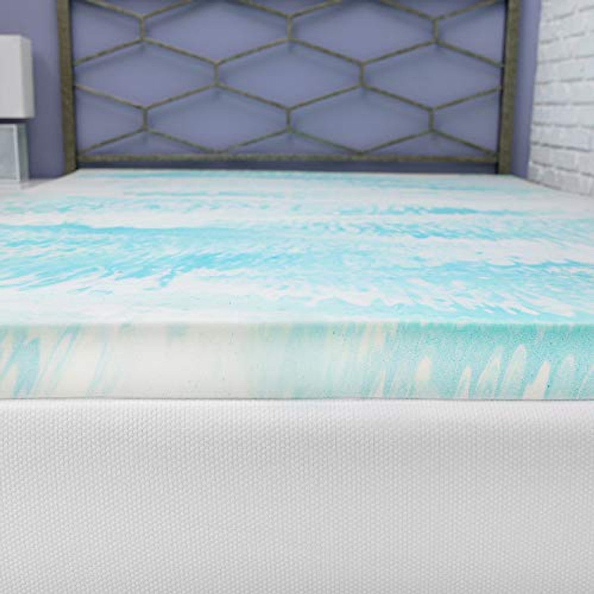 BioPEDIC 3" Gel Swirl Memory Foam Mattress Topper, Full
