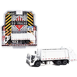 ModelToyCars 2020 Mack LR Rear Loader Refuse Garbage Truck, White - Greenlight 45130B/48 - 1/64 Scale Diecast Model Toy Car