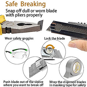 DOWELL Utility Knife Retractable Utility Knife Box Cutters Heavy Duty with 5PCS Extra Blades,Self Loading Blades Function,Knob On Top Can Withstand More Pressure