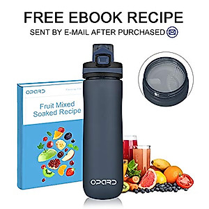 Opard Sports Water Bottle, 20 Oz BPA Free Non-Toxic Tritan Plastic Water Bottle with Leak Proof Flip Top Lid for Gym Yoga Fitness Camping (Blue)