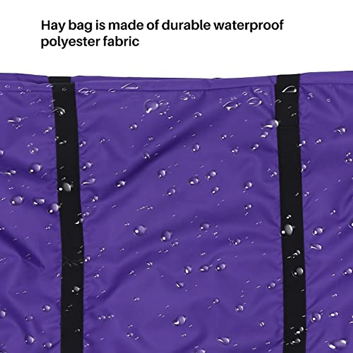YUPVM Hay Bale Storage Bag, Extra Large Tote Hay Bale Carry Bag, Foldable Portable Horse and Livestock Hay Bale Bags with Zipper Waterproof, Purple