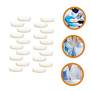 FELTECHELECTR 20 Pcs Petri Dish Agar Prepoured Nutrient Plates for Science Lab Experiment Accessories