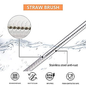 Reusable Straws for Stanley Cup Accessories - 6Pack Clear Drinking Plastic Straw for Stanley Tumbler With Handle Quencher 30 40 oz Long Smoothie Straw for Stanley Adventure Straw Brush Replacement Kit