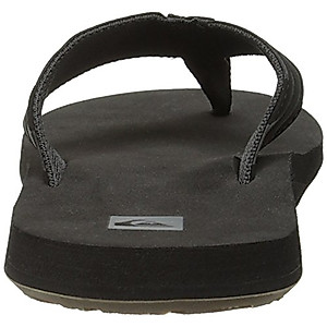 Quiksilver Men's Monkey Wrench 3 Point Sandal, Black/Black/Brown, 9 M US