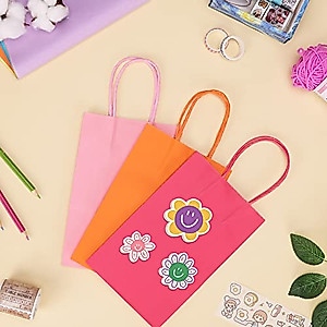 Moretoes 40pcs Gift Bags with 80 Tissues Papers, 8 Colors Bulk Party Favor Bags with Handles, Small Size Rainbow Gift Bags for Wedding, Baby Shower, Birthday, Party Supplies and Gifts