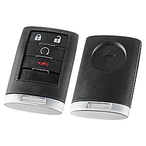 Fits Remote Start Key Fob Shell 4btn Case Replacement for Cadillac Escalade ESV EXT (OUC6000066)