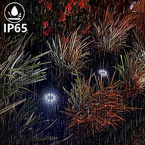 KAQ - Upgraded Solar Ground Lights, Super Bright Outdoor Garden in-Ground Lights, Waterproof Solar Garden Lights, Landscape Lights for Yard, Pathway, Lawn, Patio, Deck, Walkway (Cool White 8PK)