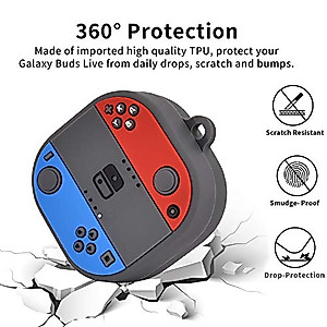 QINGQING Switch Case Compatible with Samsung Galaxy Buds 2 Pro Case (2022) / Galaxy Buds 2 Case (2021) / Galaxy Buds Pro Case (2021) / Galaxy Buds Live Case, Cute 3D Cartoon for Kids Girls Teens Boys