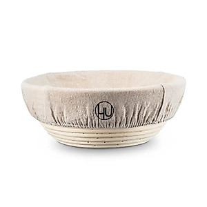 Sourdough Start Kit - Sourdough Bread Baking Supplies 2 Banneton Bread Proofing Basket Bowls, 2 Cloths, Whisk, Bread Lame, Dough Scraper, 2 Brushes - Sourdough Starter Kit Bread Making & Baking Tools