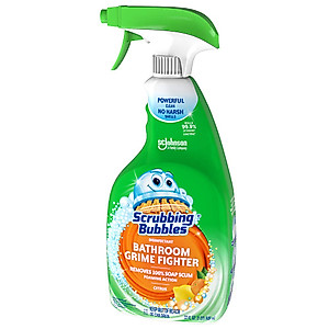 Scrubbing Bubbles Disinfectant Bathroom Grime Fighter Spray, Citrus, 32 fl oz