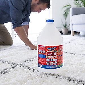 Amazing 60 Second Stain Remover - Commercial Strength - Powerful, Natural Enzymes Remove Food, Grease, Pet Stains & More - Non-Toxic/Eco Friendly - USA Made (128oz Bottle - Save 50%)