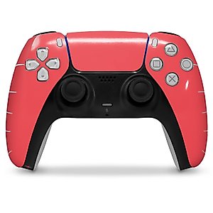 WraptorSkinz Skin Wrap compatible with Sony PS5 DualSense Controller Solids Collection Coral (CONTROLLER NOT INCLUDED)