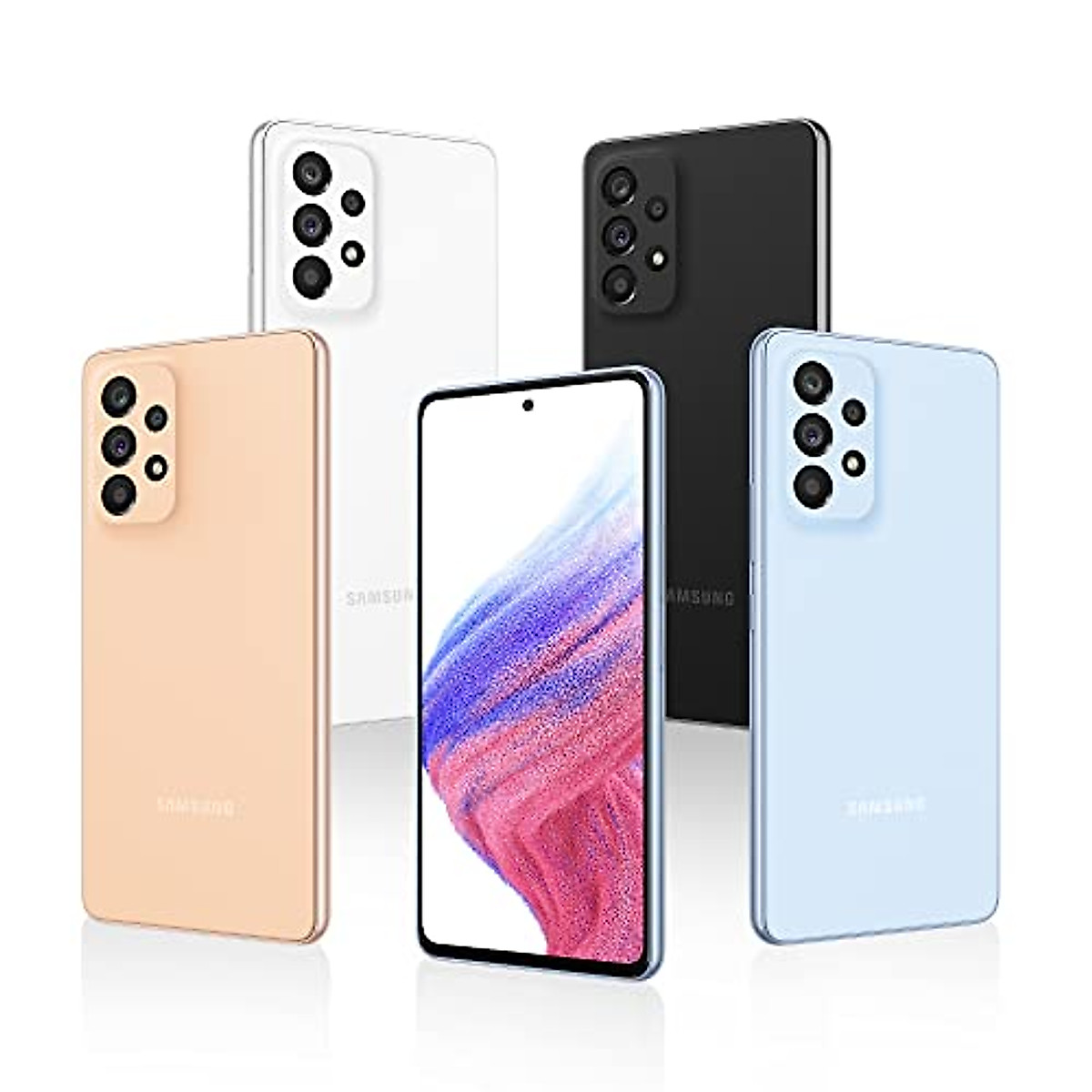 SAMSUNG Galaxy A53 5G Dual A536E 256GB 8GB RAM Factory Unlocked (GSM Only | No CDMA - not Compatible with Verizon/Sprint) - Peach