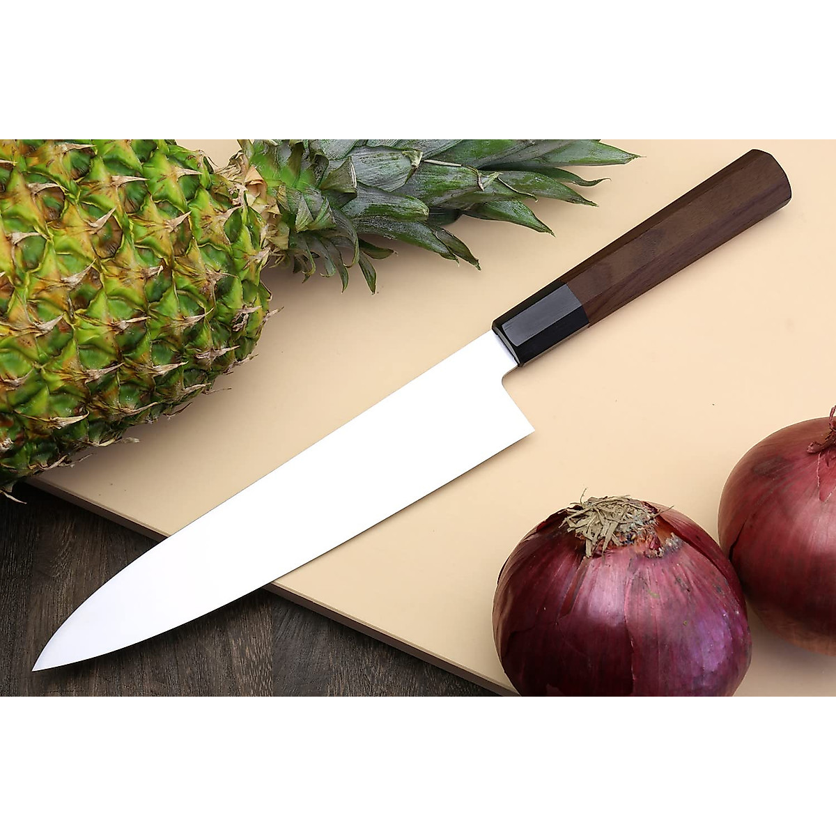 Yoshihiro Ice Hardened Stainless Steel Wa Gyuto Japanese Chef Knife (8.25'' (210mm))