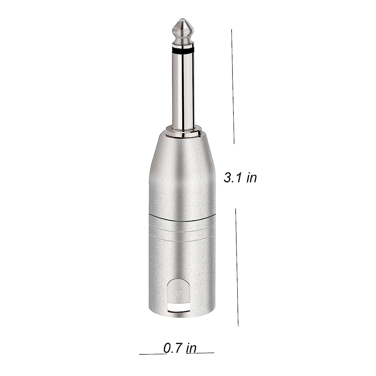 JOMLEY 1/4 inch TS Mono to XLR Male Adapter, 6.35mm to XLR Male Adapter, Quarter Inch TS Mono Male Plug to Male XLR Converter Audio Connector - 2 Pack