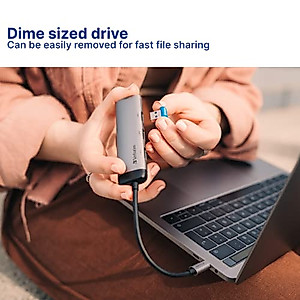 Verbatim 16GB Store 'n' Stay Nano USB 3.2 Gen 1 Flash Drive Snag-free Low Profile Thumb Drive with Microban Antimicrobial Product Protection - Blue 98709