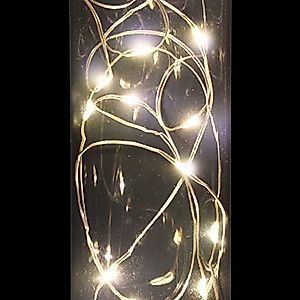 Exhart 2pc Solar Hanging Cylinder Lights, 20 Firefly LEDs, Acrylic, Accent Lighting Decor,2pc 2"x10"