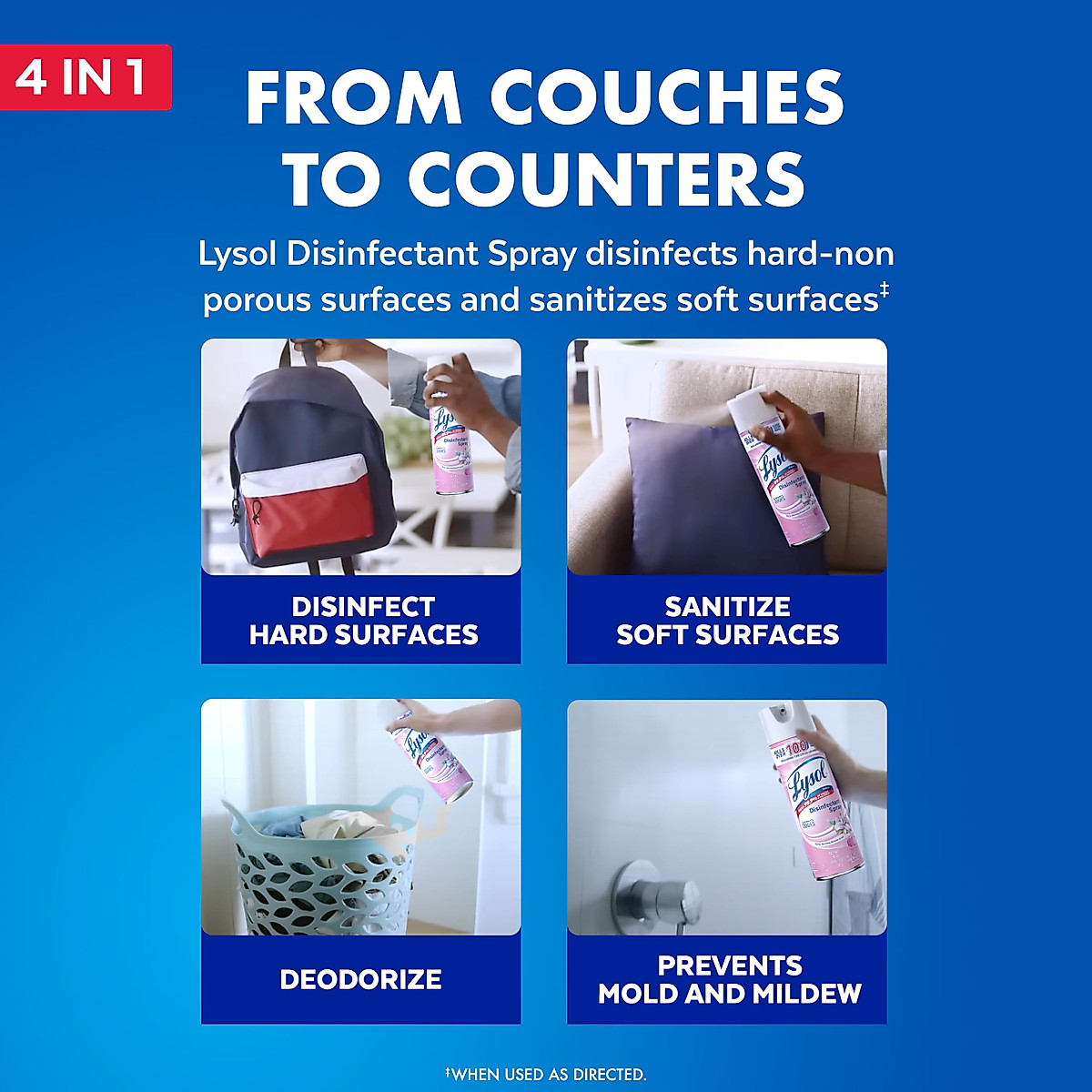 Lysol Disinfectant Spray, Sanitizing And Antibacterial Spray, For Disinfecting And Deodorizing, Early Morning Breeze, 19 Fl Oz (Pack Of 2), Packaging May Vary