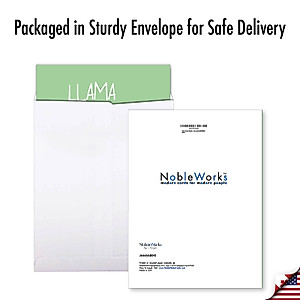 NobleWorks - Jumbo Birthday Greeting Card 8.5 x 11 Inch with Envelope (1 Pack) Big, Jumbo Bday Llama Just Say J6445ABDG
