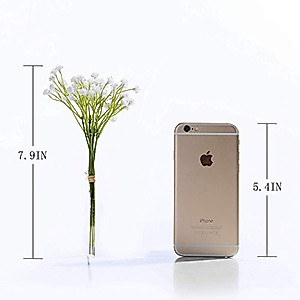 Veryhome 10PCS 30 Bunches White Babys Breath Flowers Artificial White Fake Flowers Gypsophila DIY Floral Bouquets Arrangement Wedding Home Decor（VASE NOT Included）