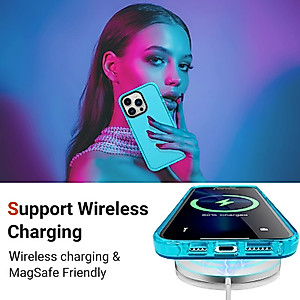 Neon Clear Case for iPhone 14 Pro Max, Cute Retro Vibrant Design Phone Cases for Women Accessories,Camera Protector Cover Soft Silicone Protective