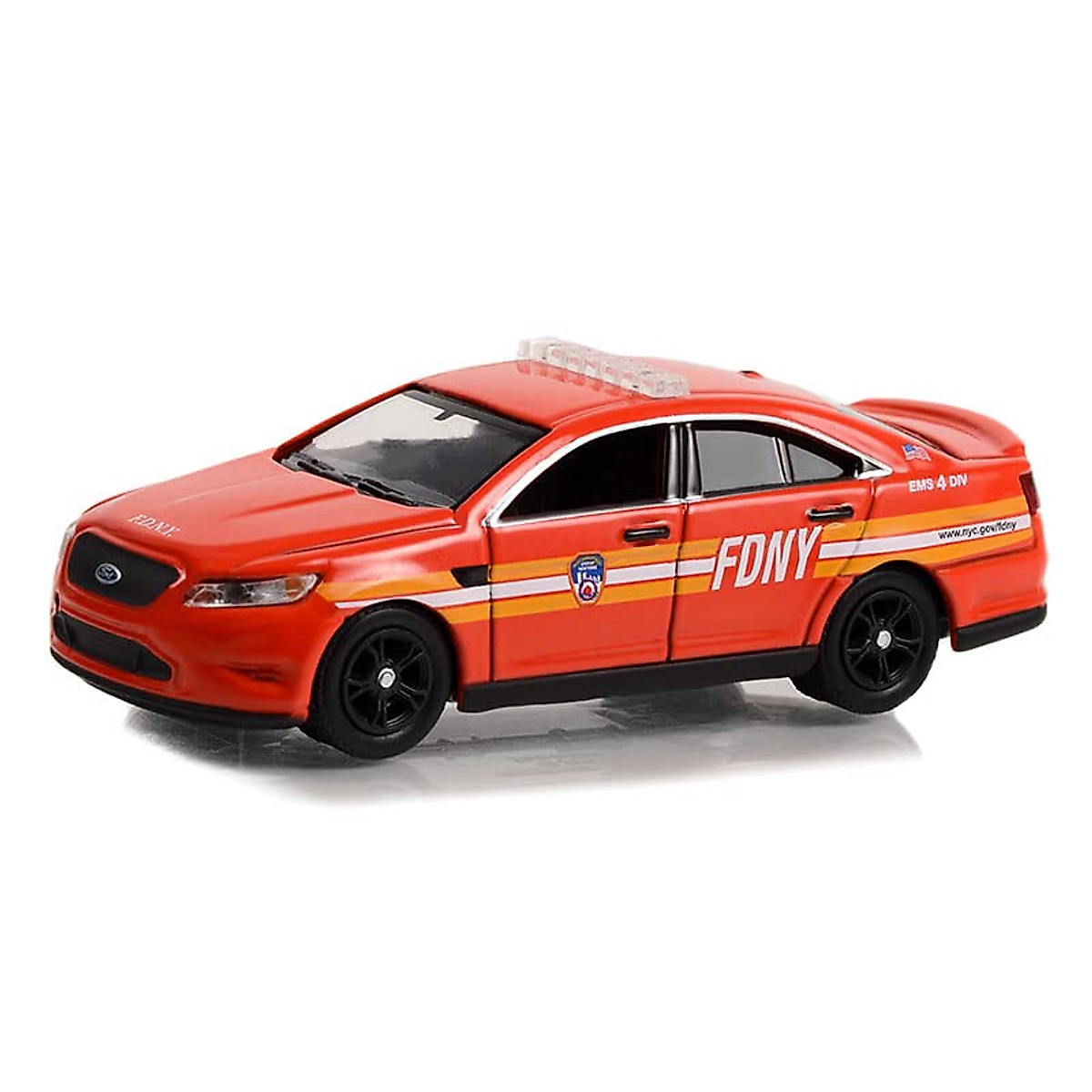 Greenlight 67040-C First Responders Series 1 - 2016 Police Interceptor Sedan - FDNY (The Official Fire Department City of New York) EMS Division 4 1:64 Scale Diecast