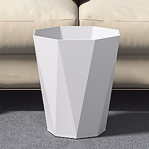 Generic Lightning Deals of Today Prime Clearance, Household Bedroom Bathroom Trash Can Kitchen Toilet Large Lidless Press Ring Garbage Can Trash Can for Dorm Trash Bin Trashcans for Bedroom, White