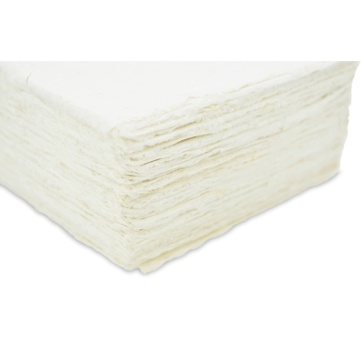 Kathmandu Valley Co. 4x6 Inch Handmade Lokta Card Stock Paper with Deckle Edge. Tree-free Lokta Paper for Vintage Stationery, Printing, Thank-you Notes, and Invitations. Handmade in Nepal (100 Sheets)