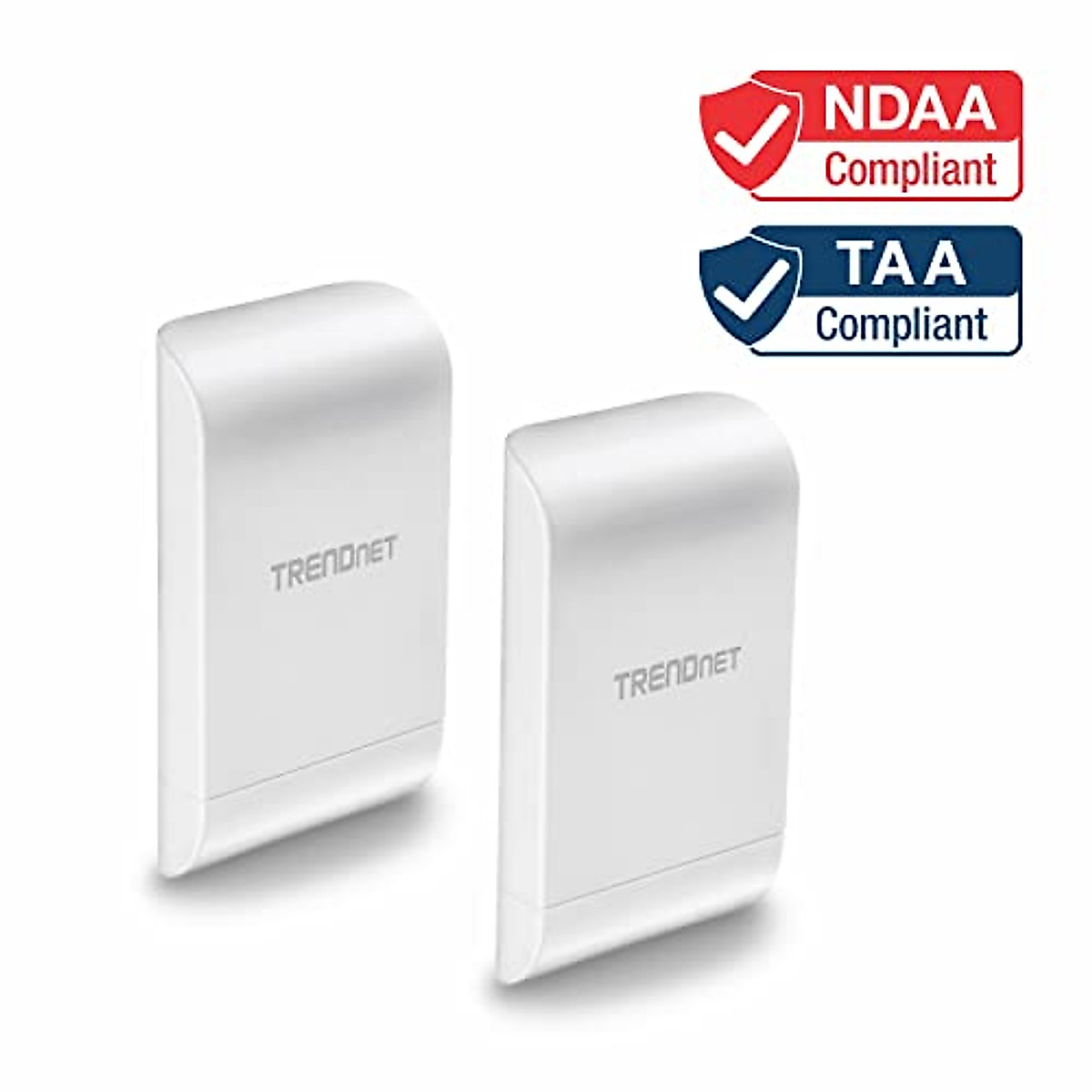 TRENDnet 10dBi Wireless N300 Outdoor PoE Pre-configured Point-to-Point Bridge Bundle Kit, TEW-740APBO2K, 2 x Pre-configured Wireless N Access Points, IPX6 Rated Housing, Built-in 10 dBi Antennas white