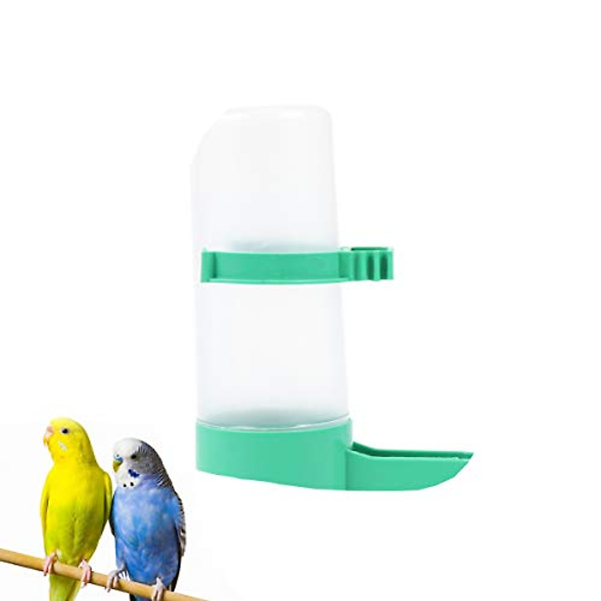 DOITOOL Parakeet Feeder 5PCS Bird Water Feeder- Reusable Bird Water Dispenser for Cage- Small Automatic Bird Feeder for Sparrow Chicken Parrots Quail Budgie Cockatiel Clear Container