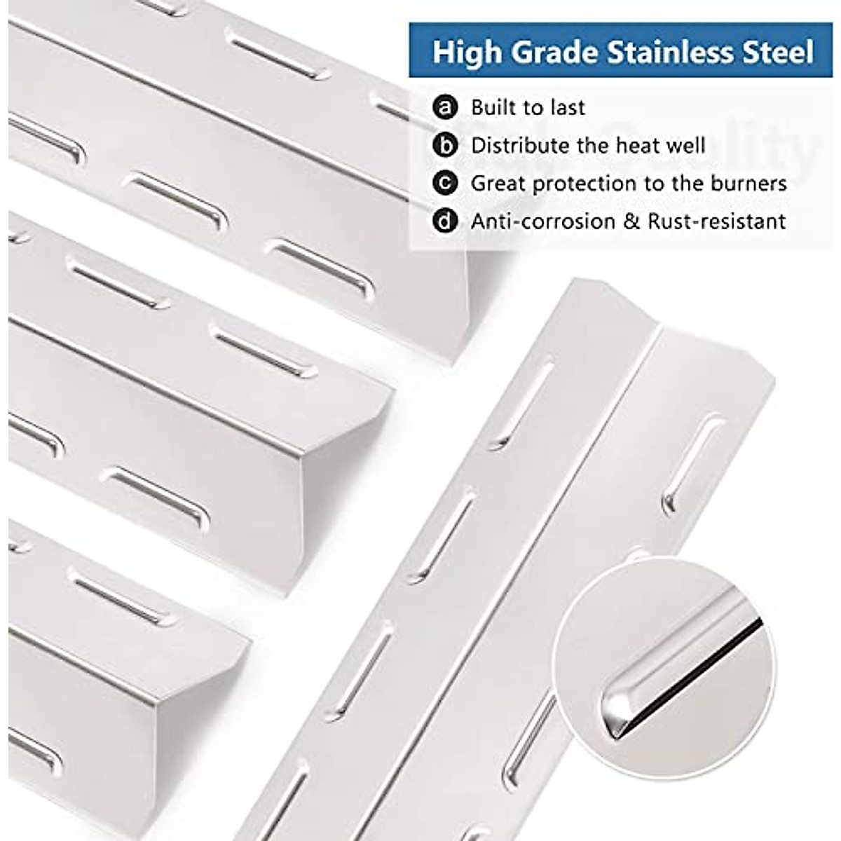 Hiorucet Grill Replacement Parts for Kenmore 6 Burner 146.23681310 146.47223610 146.23766310 Gas Grill Models. Stainless Steel Grill Burner Tubes, Heat Plates, Carryover Tubes Replacement Kit.
