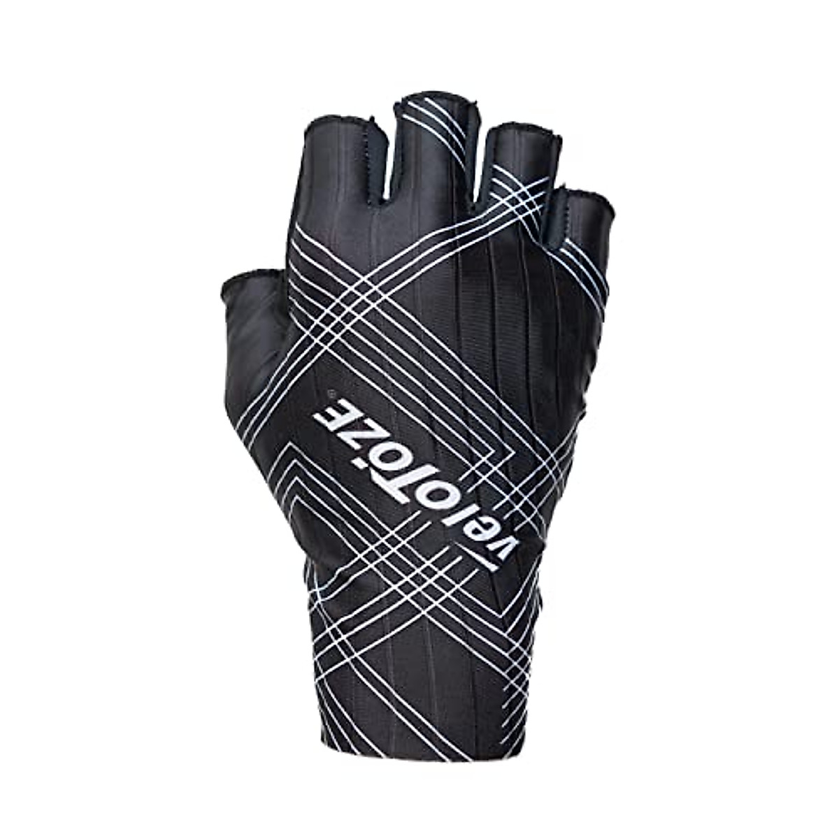 veloToze Aero Cycling Gloves Gel Padded Palm for Comfort - Aero Fabric Reduces Drag - Gloves for Men and Women’s Bike Racing (Black, Large)