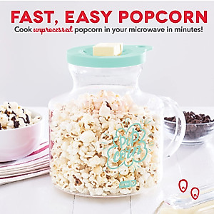 Dash Microwave Popcorn Popper for Fresh Movie Theater Style Popcorn at Home - Aqua