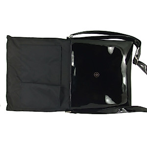 LONI Womens Cool Faux Patent Leather Cross-Body Shoulder Bag Handbag Medium Size