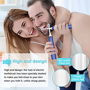 Kingheroes Sonic Vibration C1PRO Electric Toothbrush, Light Blue, Battery Powered, Unisex-Adults