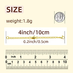 Qulltk Magnetic Necklace Extender Silver and 14K Gold Adjustable Chain Extenders for Necklaces,Magnetic Necklace Clasps and Closures with Extender Chains