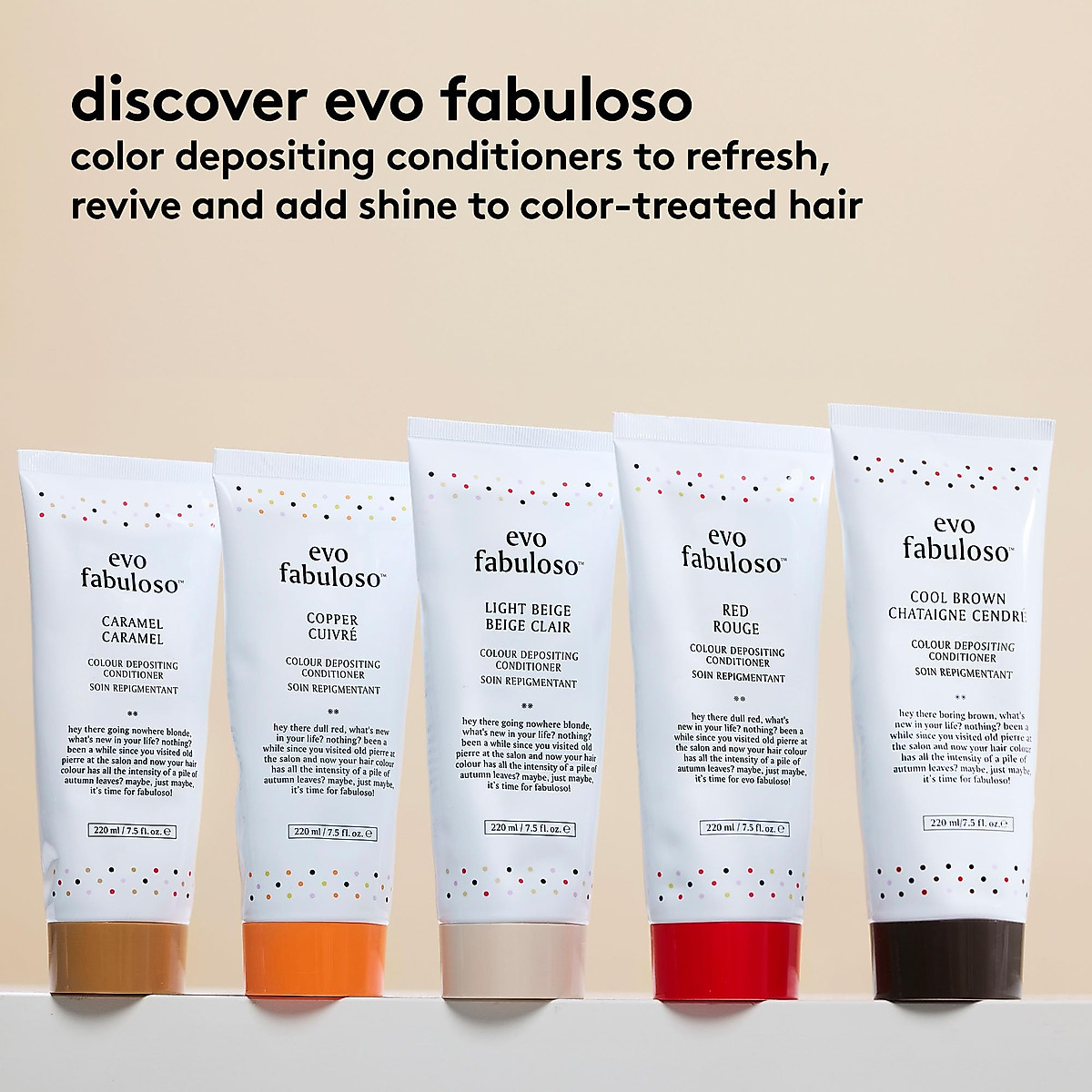 EVO Fabuloso Copper Colour Depositing Treatment - Colour Care Conditioner for Colour -Treated Hair - Helps Maintain Colour Depth, Tone & Shine, 30ml / 1.01fl.oz