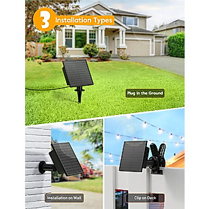 Brightown String Lights Outdoor Waterproof with Remote Cable Ties and Hooks, 38FT G40 Patio Lights with 15 LED Shatterproof E12 Bulbs, 3 Light Modes, Dimmable Hanging Lights for Backyard Party Decor