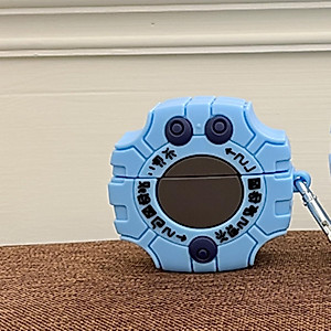 AOLABOKY Earphone Case for Sony WF-1000XM5/WF-1000XM4,Cute Cartoon Digimon Monster Digivice Soft Silicone Shockproof Protective Cover with Keychain (WF-1000XM5)