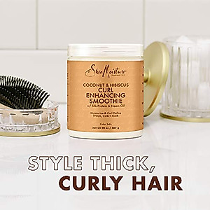 Sheamoisture Curl Enhancing Smoothie for Thick, Curly Hair Coconut and Hibiscus Sulfate and Paraben Free 20 oz