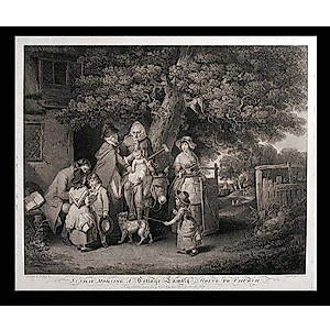 Sunday morning A Cottage Family going to church