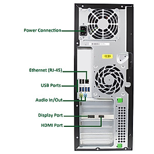 HP Tower Computer Gaming PC [ Intel Core i7 Processor, 16GB Ram, 128GB SSD, 2TB Hard Drive, HDMI, Wireless WiFi] AMD Radeon RX 550 4GB, Windows 10 (Renewed)