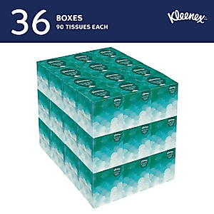 Kleenex® Professional Facial Tissue Cube for Business (21270), Upright Face Tissue Box, 90 Tissues/Box, 36 Boxes/Case, 3,240 Tissues/Case