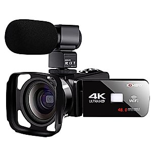 Camera 4K Video Camera 48MP 18X Digital Zoom Camera for Vlogging 10 Reflectors 3.0 Degrees Video Camera Digital Camera (Size : with 64G, Color : C)