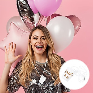 jojofuny Bachelor Party Chain Plastic Wine Cup Necklace Bridal Shot Glasses Party Chain Wine Cup Bachelorette and Bride Shot Glass Necklace Decor Prop ( White )