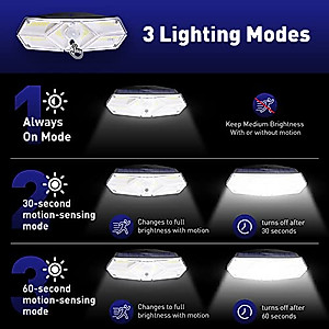 Solar Lights Outdoor Waterproof, Motion Sensor, Large illuminated area, 120 Degree Wide Angle, 32 Ft Long Sensing Distance, 3 Optional Modes, Solar Wall Lights for Garden,Front Door,Deck[2 Pack]