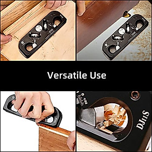 HONGDUI DJ11S Woodworking Chamfering Plane with 3 Replacement Carbide Blades Double Edge Angler Chamfering Plane