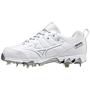 Mizuno womens 9-spike 9 Spike Swift 7 Low Metal Softball Cleat, White, 8.5 US